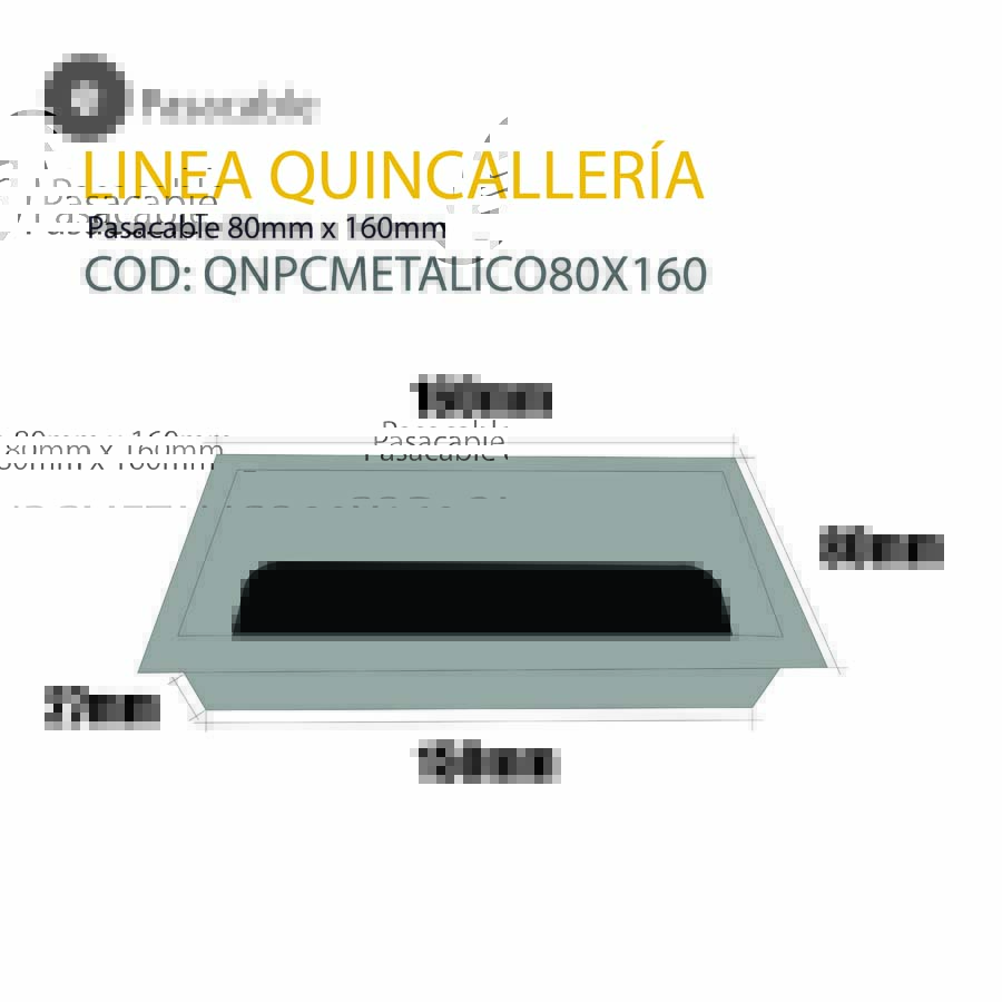 Pasacable 80x160mm - Prorack